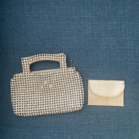 Bags | Vintage Sparkly Silver Austrian Rhinestone Crystals Mini Handbag ...